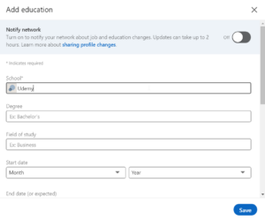 How to add a Udemy certificate to LinkedIn - YourDigitalAid
