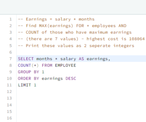 Hackerrank - SQL - Aggregate - Top Earners Solution - YourDigitalAid