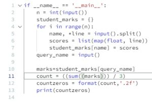 Hackerrank - Python - Finding the percentage - Solution - YourDigitalAid